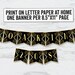 Printable 1920s Banner, Party Gatsby Theme Printable Bunting ...