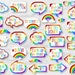 34 Rainbow Photo Booth Props, Rainbow Party Themed Props, Rainbow ...