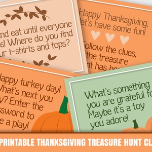 Thanksgiving Treasure Hunt Printables, Indoor Thanksgiving Treasure ...