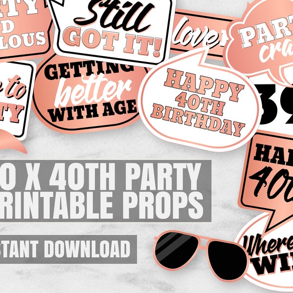 40 Party Decorations - Etsy
