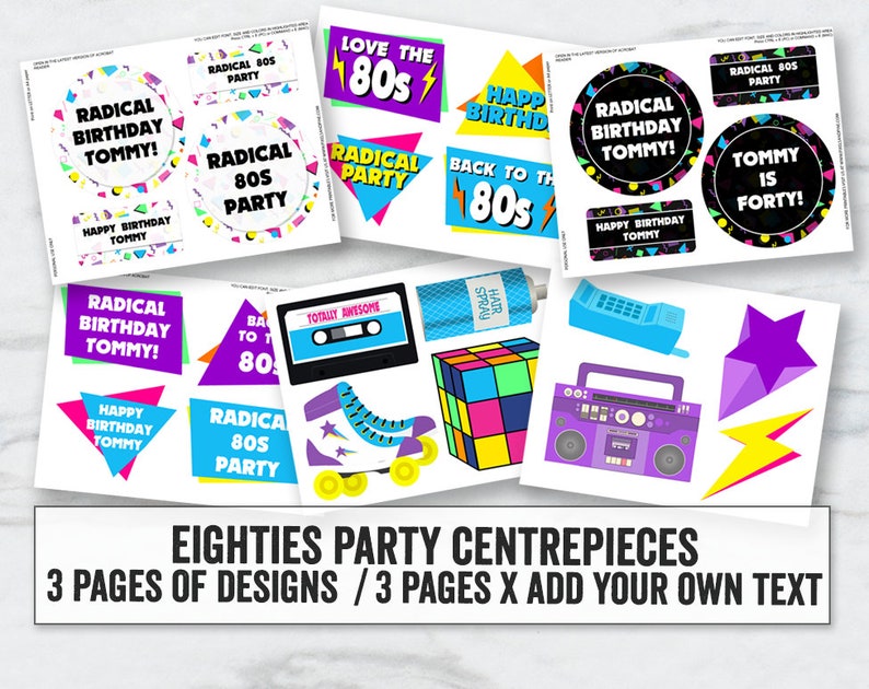 Printable Eighties Party Decor 80s Themed Printable - Etsy
