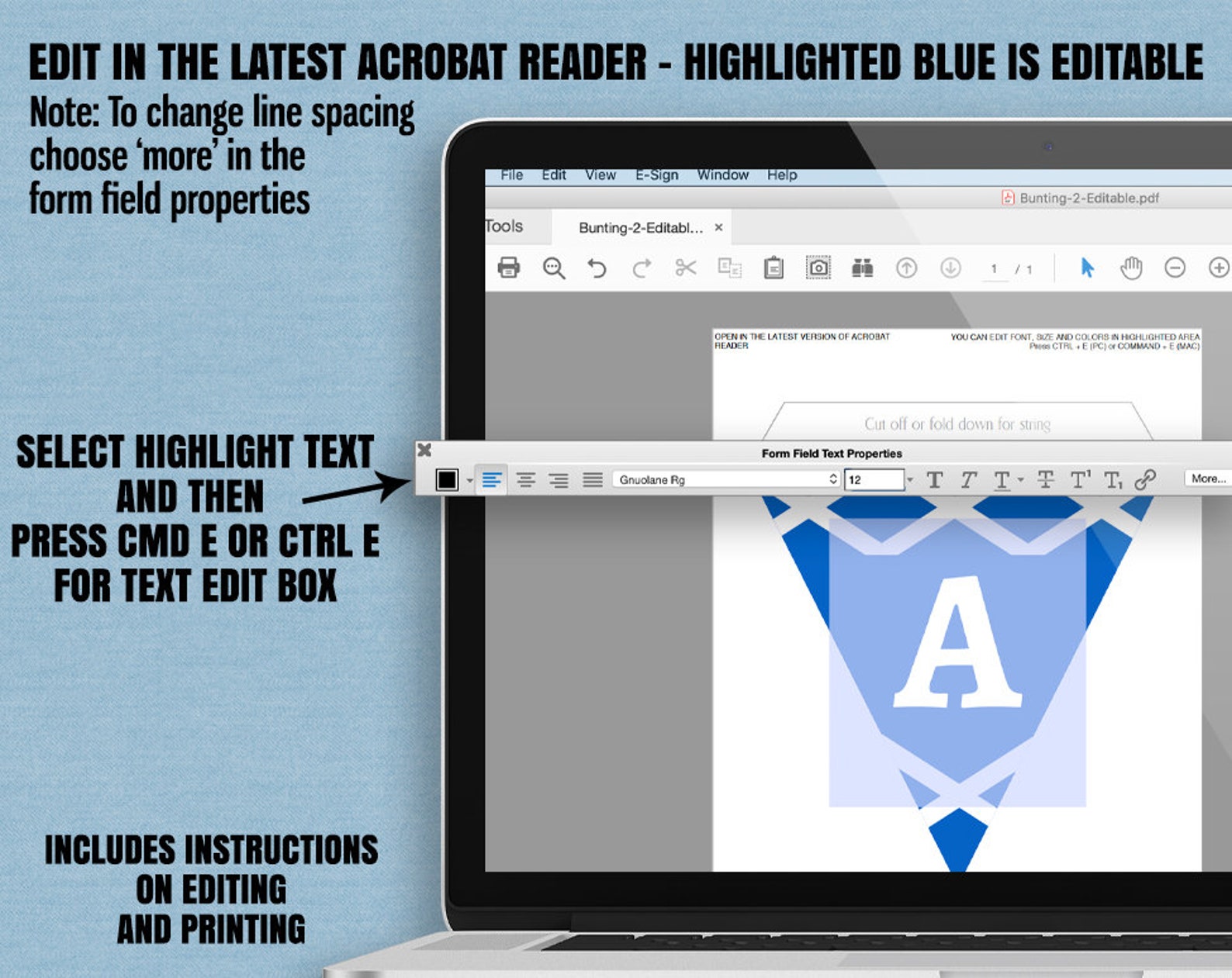 Printable Scottish Bunting, DIY Scotland Party Banner, Scottish Flag ...