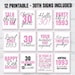 Printable 30th Birthday Signs Pink Party Signs 1993 Pink - Etsy