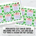 Editable Twelve Days of Christmas Printable Tags, Fun Green Stripe ...