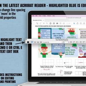 Printable Mini Elf Book, Add Your Own Text Elf Book, Mini Book for ...