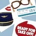 35 Pilot Party Props, Airplane Party DIY Printable Photo Booth Props ...