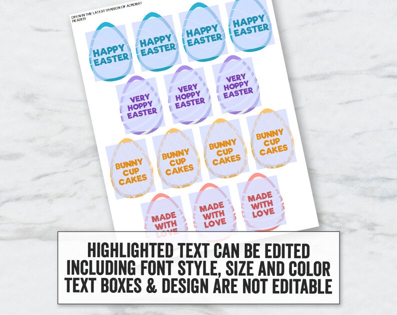Printable Easter Cupcake Toppers and Wrapper Template, Editable Easter ...