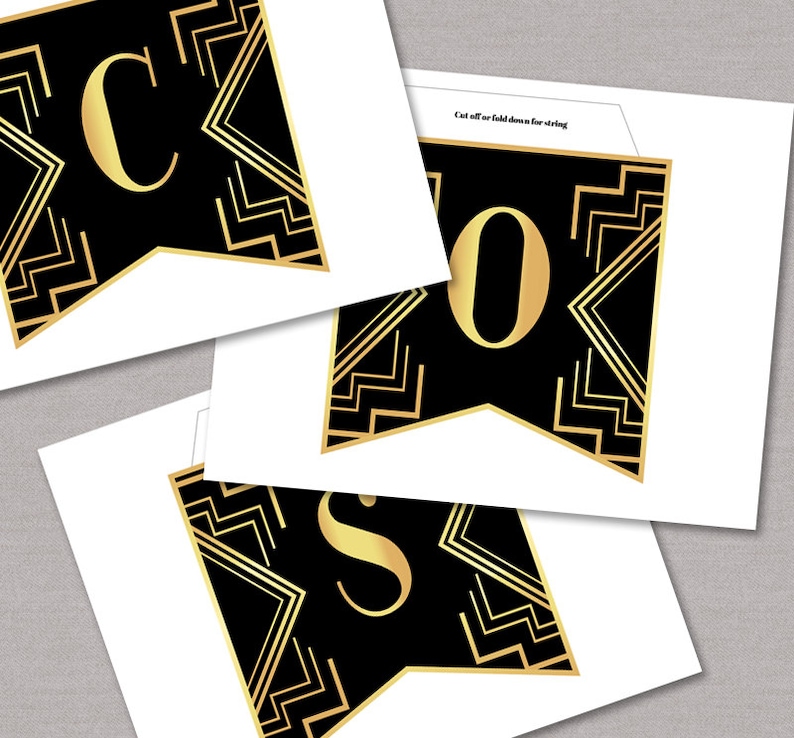1920s Banner Printable Party 20s Theme Printable Decoration - Etsy