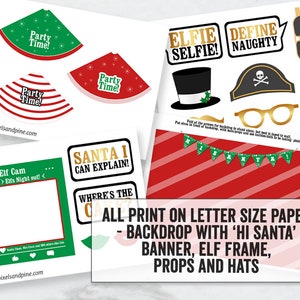 Printable Christmas Elf Photobooth, Elf Photo Booth Props, Elf Sized ...