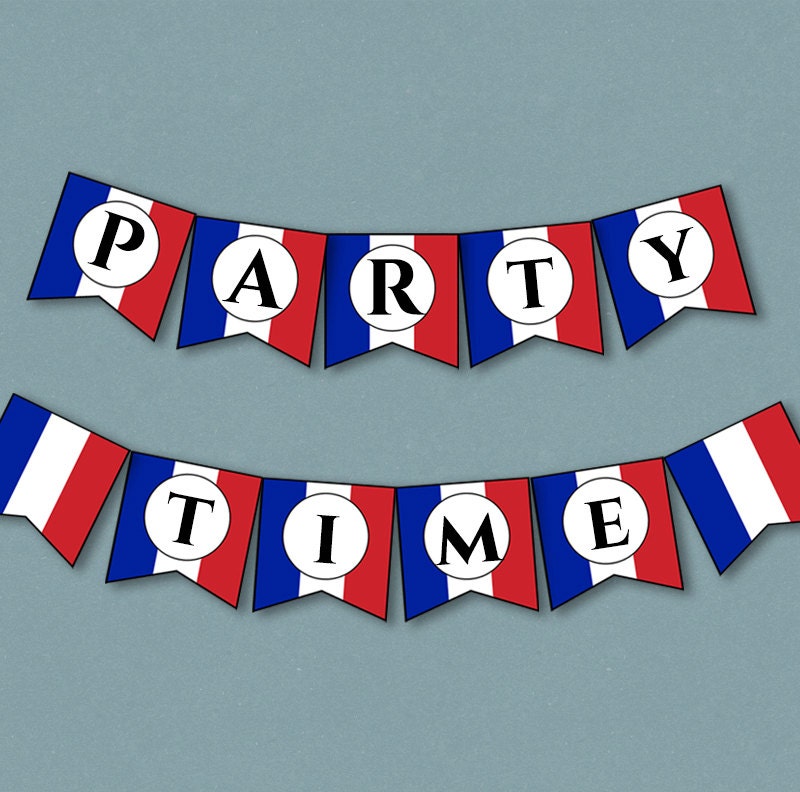 French Flag Bunting Printable Any Phrase DIY France Party - Etsy Canada