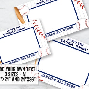 Printable Baseball Party Selfie Frame, Add Your Own Text Baseball ...