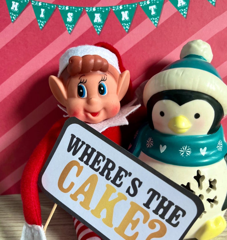 Printable Christmas Elf Photobooth, Elf Photo Booth Props, Elf Sized ...