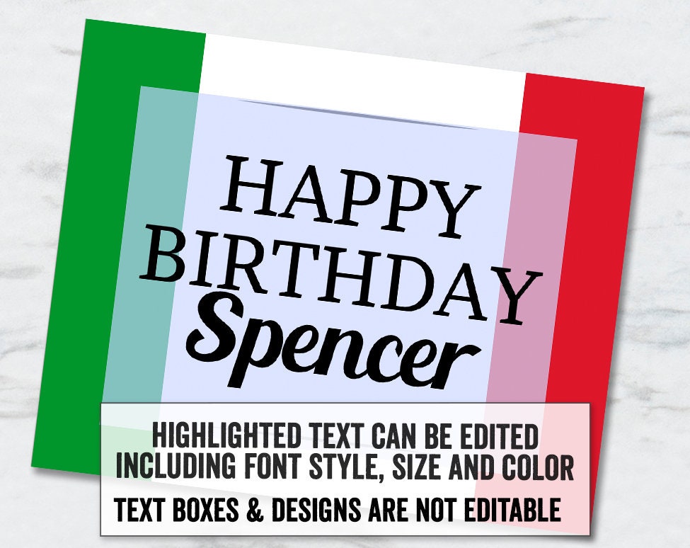 Italian Flag Party Signs Printable Italian Party Signs - Etsy