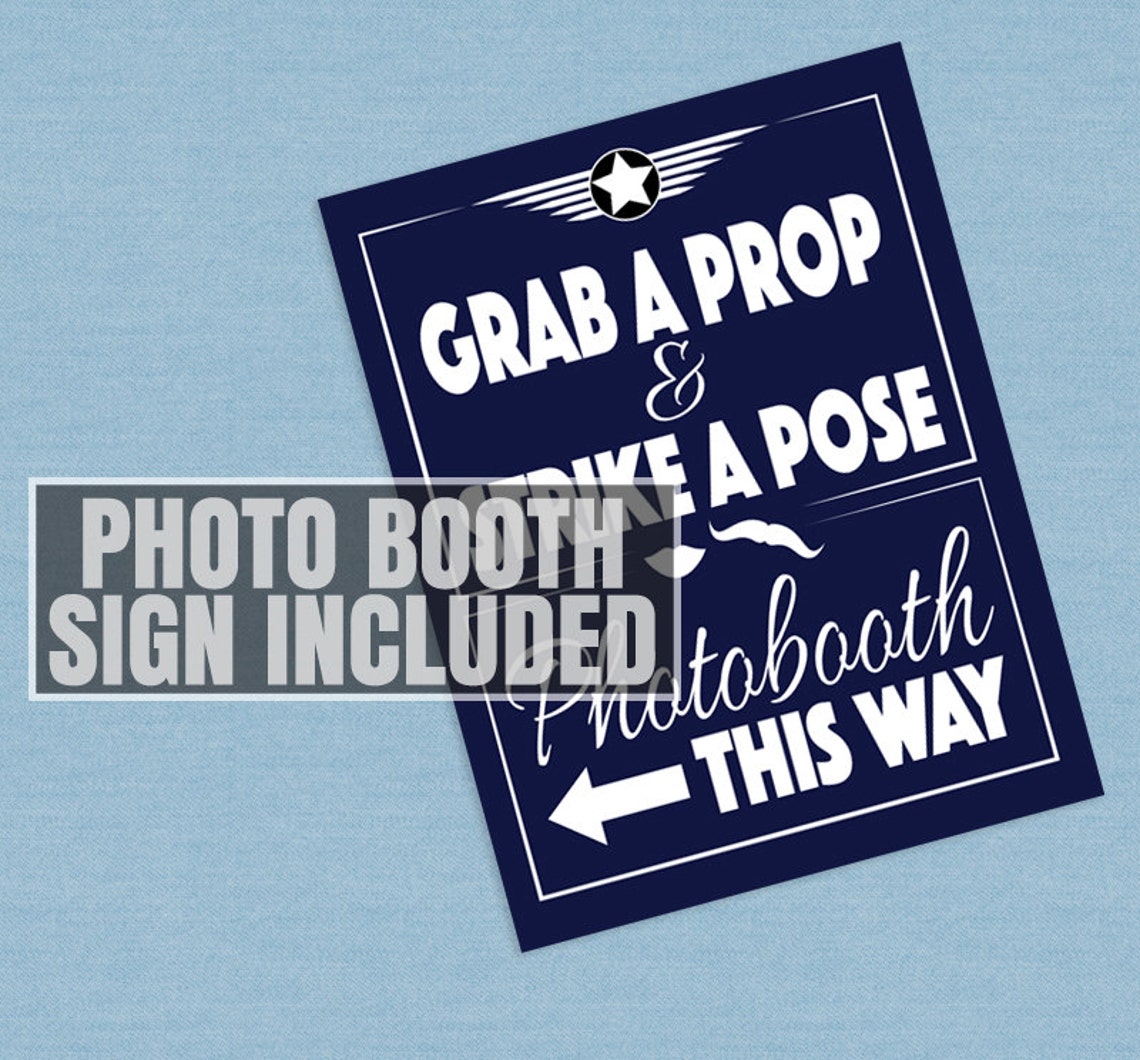 35 Pilot Party Props Airplane Party DIY Printable Photo Booth | Etsy