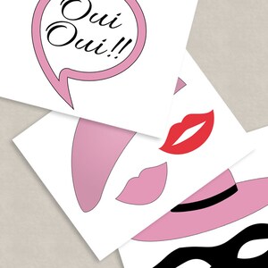 35 Paris Party Photo Props, Parisian Photobooth Party Ideas, Pink Paris ...