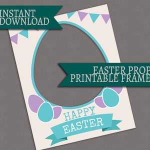 Printable Easter Photobooth Frame, Printable Photo Booth Easter Prop ...