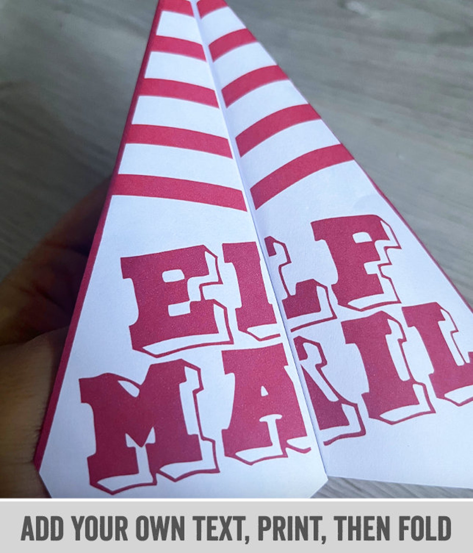 Printable Paper Airplane Elf Template Editable Christmas Elf - Etsy