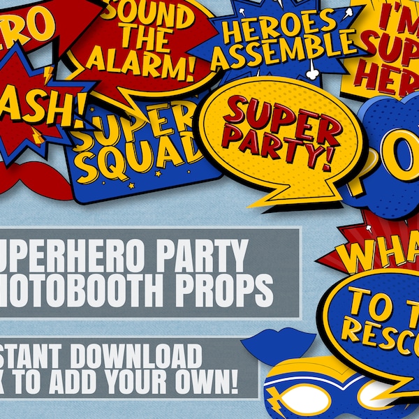 Superhero Photo Booth - Etsy