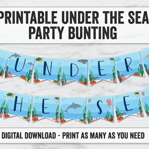 Under the Sea Party Bundle, Printable Under the Sea Birthday Pack ...