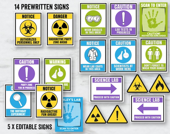 Science Safety Signs