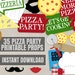 35 Pizza Party Photo Booth Props, Pizzeria Themed Party Props, Love ...