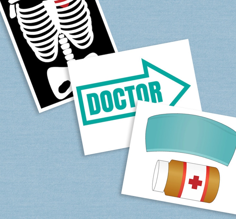 35 Medical Themed Party Photo Booth Props Doctor Props Love - Etsy