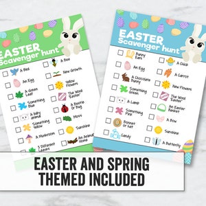 Easter Scavenger Hunt Printables, Spring Scavenger Hunt, Easter ...