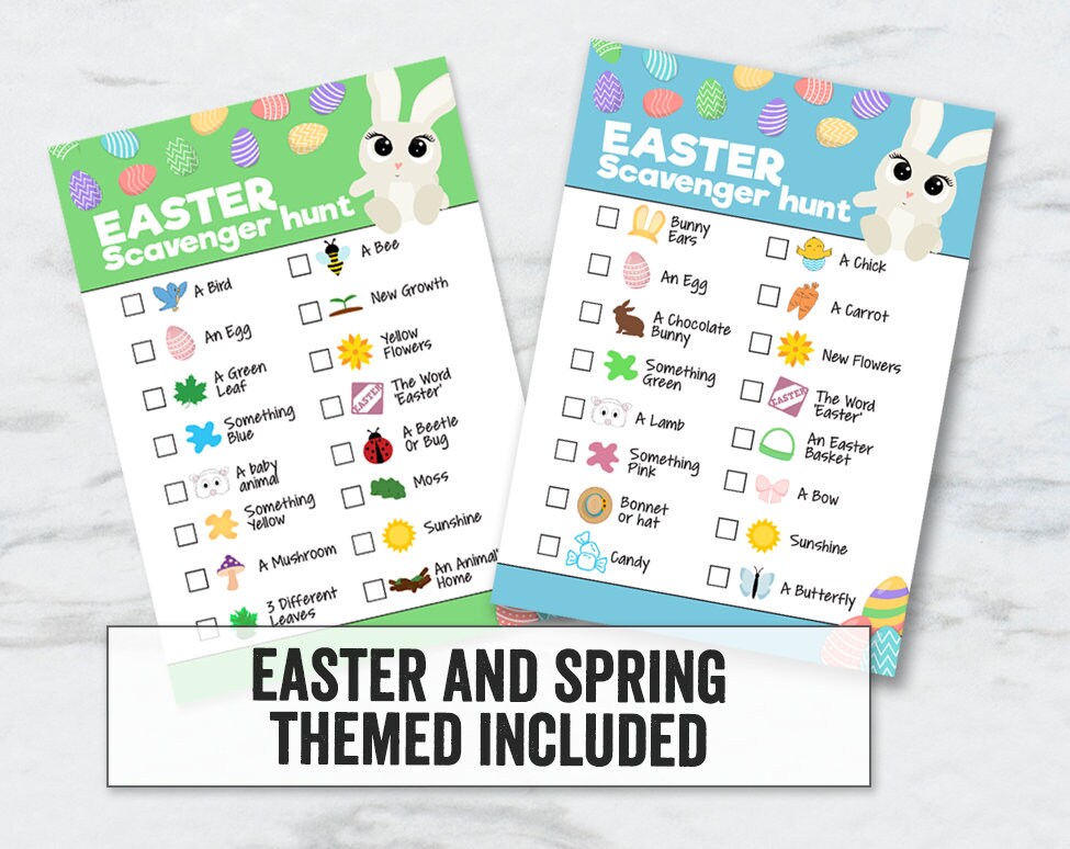 Easter Scavenger Hunt Printables, Spring Scavenger Hunt, Easter ...