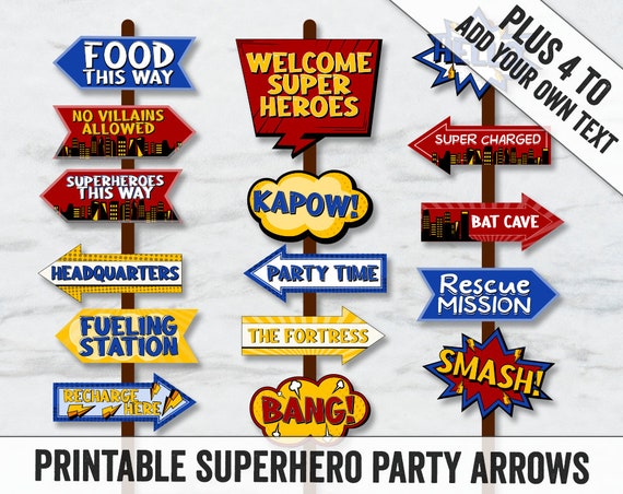 5 Best Images Of Printable Superhero Signs Superhero