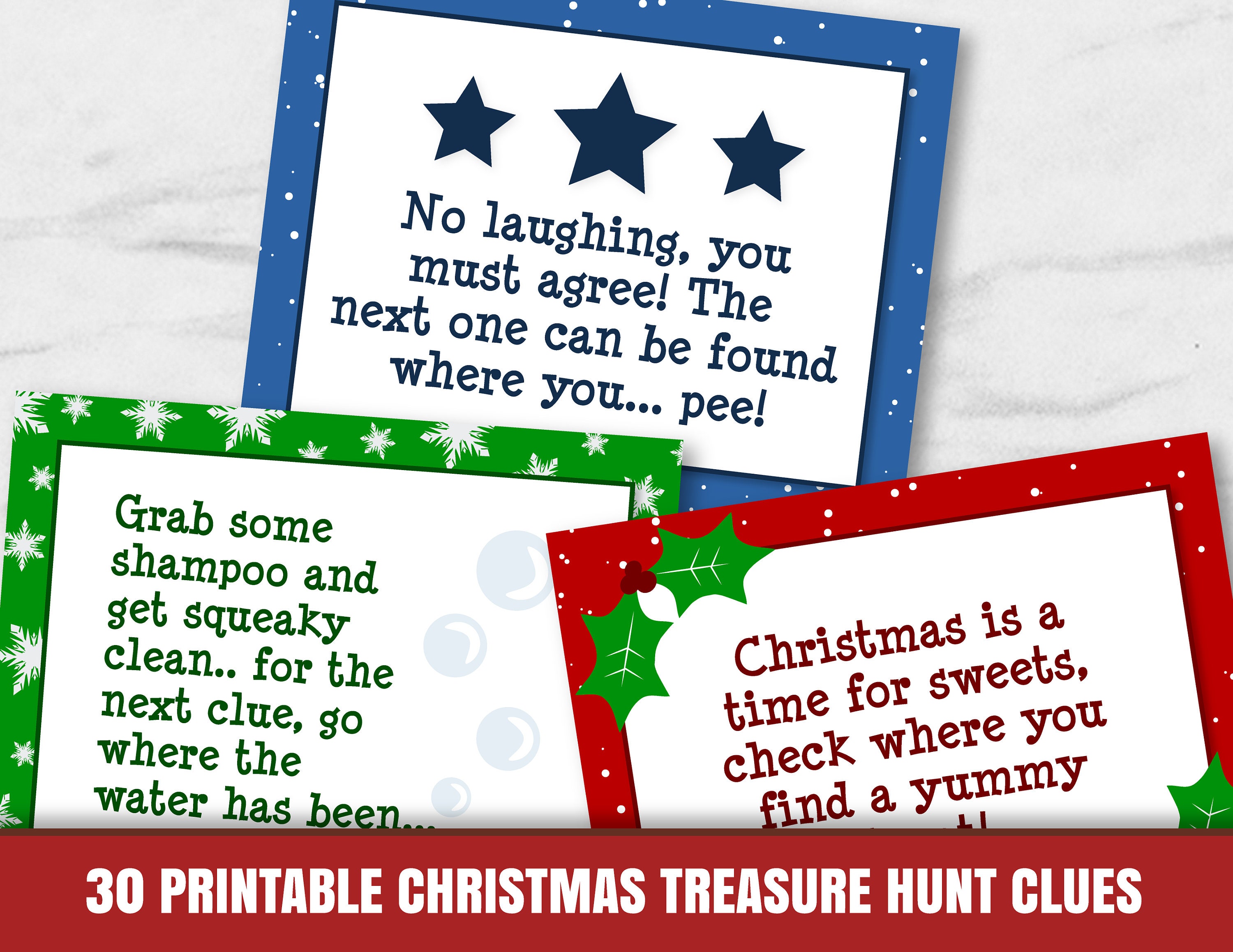 Printable Christmas Treasure Hunt Indoor Christmas Hunt - Etsy