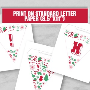 Christmas Bunting Printable, Printable Any Phrase Christmas Themed ...