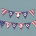 USA Flag Bunting, Alphabet Set of 2, Printable Flag Bunting ...