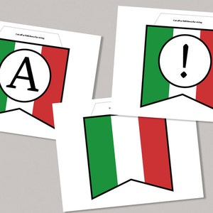 Italian Flag Bunting Printable, Any Phrase, DIY Italy Party Banner ...