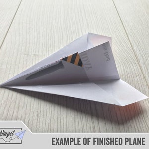 Fighter Jet Paper Plane Template, Editable Fight Jet Plane Card ...