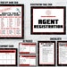 Spy Party Printables, Editable Secret Agent Party Registration Kit, Kid ...