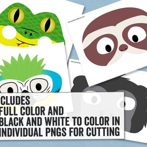 10 Rainforest Mask Printables, Printable Jungle Rainforest Animal Masks ...