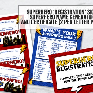 Superhero Party Printables, Editable Superhero Party Registration Kit ...