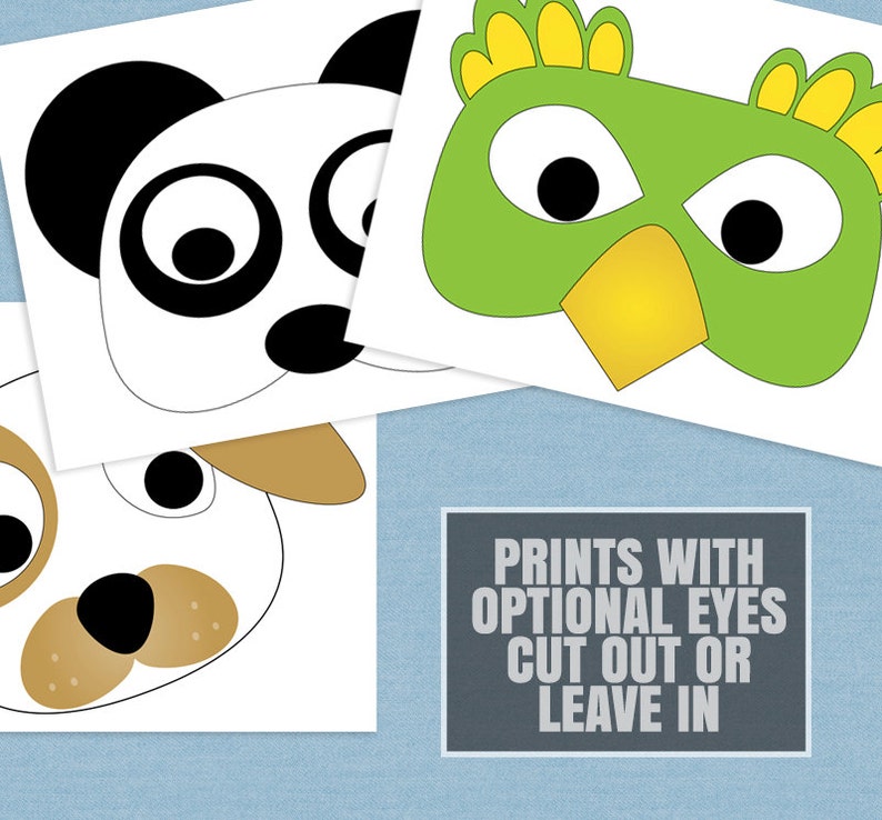 10 Animal Mask Printables Pet Cute Animal Masks for Kids | Etsy