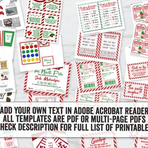 Printable Christmas Elf Bundle, Elf Activity Bundle Printable, Editable ...