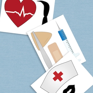 35 Medical Themed Party Photo Booth Props, Doctor Props, Love Medical ...