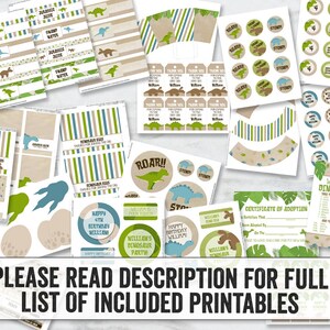 Printable Dinosaur Party Decorations, Dino Diy Party Decor, Editable ...