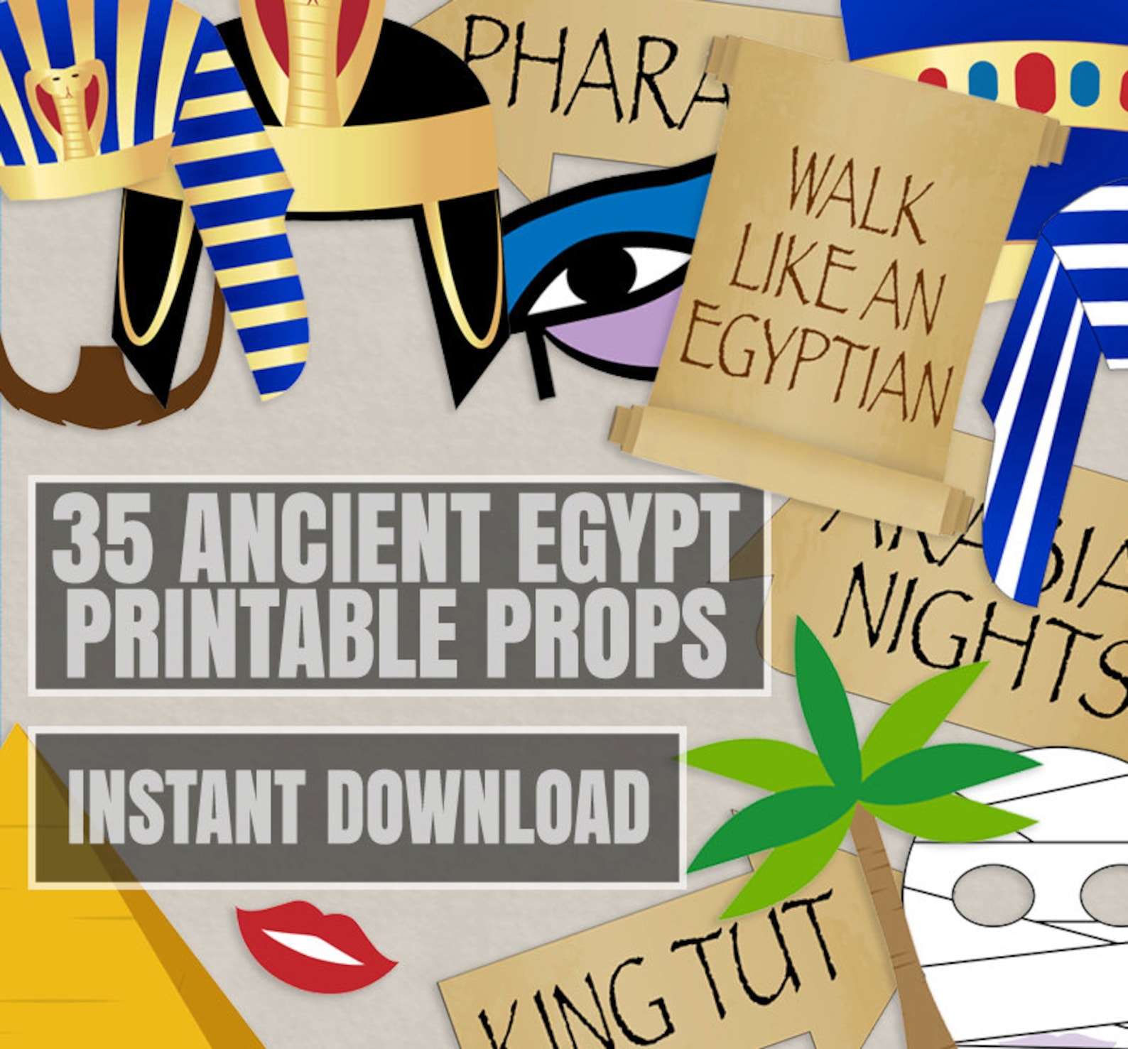 35 Ancient Egyptian Party Props Egypt Party Photo Booth - Etsy UK