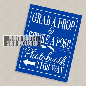 35 Blue Engagement Photo Booth Props, Navy Blue Photo Props, Photobooth ...