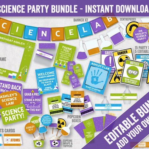 Science Party Photo Props Mad Scientist Scientist Party - Etsy