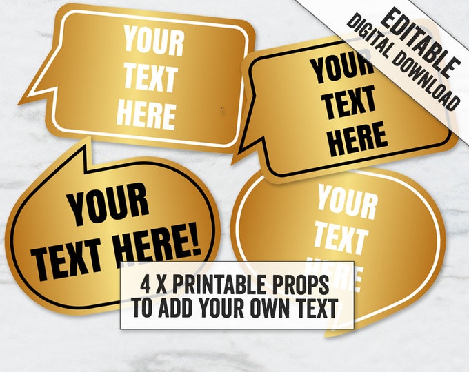 Printable Party Props Decor and More by YouGrewPrintables on Etsy