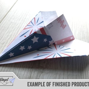 Editable 4th of July Paper Plane Template, Fourth July Airplane ...