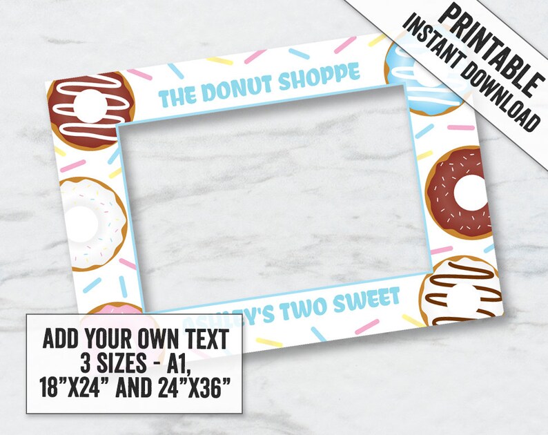 Donut Theme Printable Party Bundle Editable Donut Birthday - Etsy