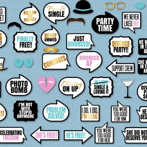 42 Divorce Party Printable Props, Divorce Ceremony Decor, Just Divorced ...