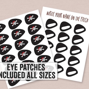 Printable Pin the Patch on the Pirate, Pirate Party Games, Printable ...