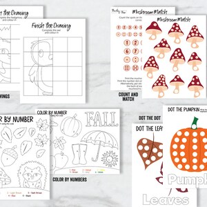 Fall Printable Activity Kit, Printable Fall Craft Kit, Instant Download ...